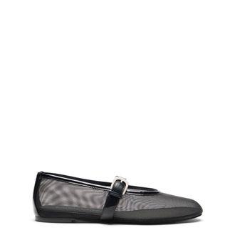 Stuart Weitzman Sai Bareitall Mary Jane Flat - - Shoes - Damen - Schwarzk - 40 EU