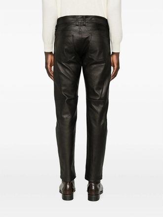 Salvatore Santoro Ovine Leather Trousers - Black