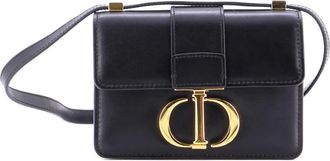 Dior 30 Montaigne Flap Bag Leather Micro shoulder bag - Noir