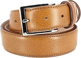 Tony & Paul Ceinture classiques. Roma, Cuir. Marron miel fonc&eacute; - Uni - FABRIQUE EN ITALIE. L 95-110