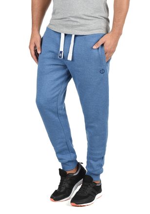 Solid SDBenn Herren Sweatpants Jogginghose Sporthose mit Fleece-Innenseite Kordelzug Label-Details Baumwollmischung Regular fit, Größe:3XL, Farbe:Faded Blue