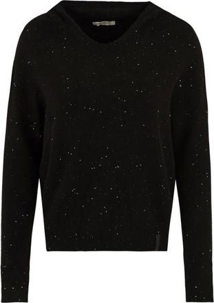 Hinnominate Hinnominate, Femme, Sweatshirts et sweats &agrave; capuche, Noir, Taille: 40 FR Sequin Hooded Sweater