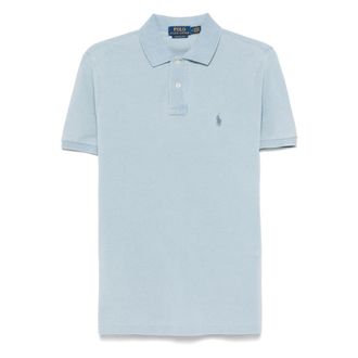 Polo Ralph Lauren Custom Slim Fit Baumwoll-Mesh-Polo - - Tops - Herren - Blau - XL
