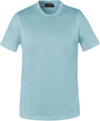 Moorer Homme, Tops, Bleu, Taille: M T-shirt &agrave; col rond