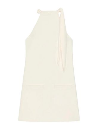 Courr&egrave;ges Robe Au Genou - Blanc