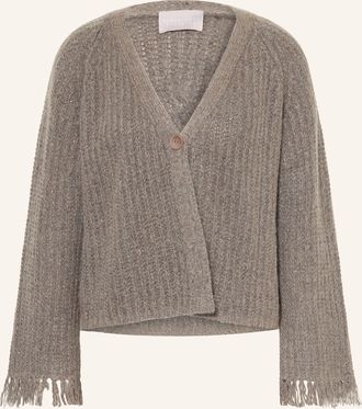 Hemisphere Hemisphere Strickjacke Mit Cashmere Und Glitzergarn gruen