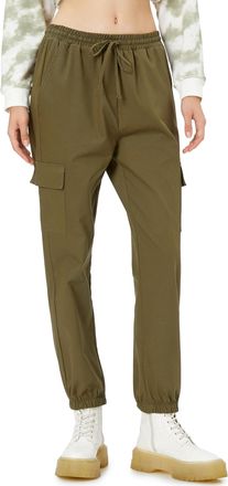 Koton Women Jogger Cargo Pants Drawstring Pockets Cotton