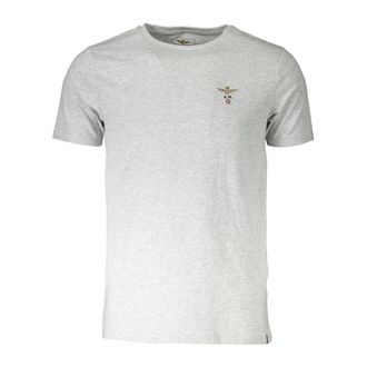 Aeronautica Homme, Tops, Gris, Taille: XL T-shirt Convertible Gris Manches Courtes Logo