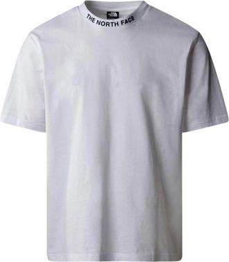 The North Face Homme, Tops, Blanc, Taille: L T-shirt en coton &agrave; manches courtes et col rond
