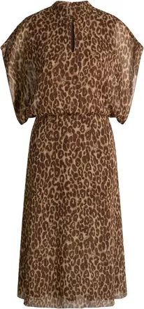Joop Femme, Robes, Brun, Taille: 42 FR Leopard and Logo Print Dress