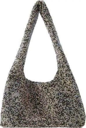 Kara Hobo Bags - Crystal Mesh Armpit Bag - Polyester - Black Pixel - Gr. unisize - in Schwarz - für Damen