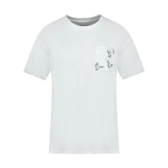 3.Paradis Doves Pocket T-Shirt - - Tops - Damen - Wei&szlig; - XS