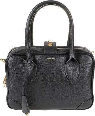 Golden Goose Crossbody Bags - Structured Black Leather Handbag With Gold-Tone Ha - Gr. unisize - in Grau - für Damen
