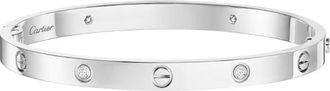 Cartier Medium White Gold and Diamond LOVE Bracelet with Box And Papers19