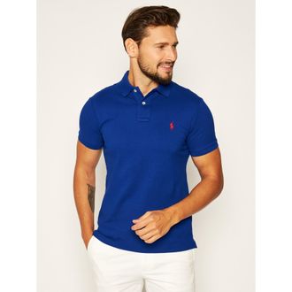 Polo Ralph Lauren Poloshirt Core Replen 710795080001 Blau Slim Fit