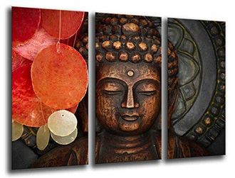 Cuadros Cámara Wandbild - Buddha, Buddha, Entspannung, Zen, Meditation, Entspannung, 97 x 62 cm, Holzdruck - XXL Format - Kunstdruck, ref.26007