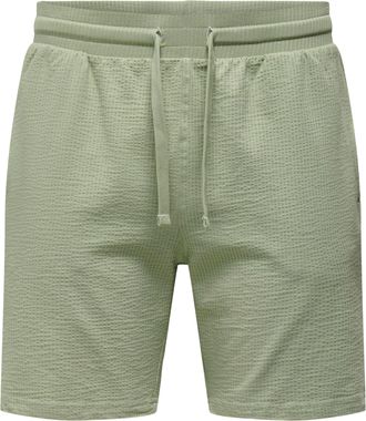Only & Sons Herren Onskian Life Reg Seersucker Shorts Noos, Seagrass, XS