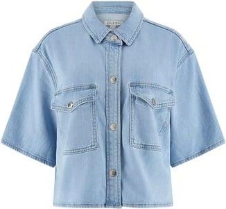 Guess Chemise denim &agrave; manches courtes Eria