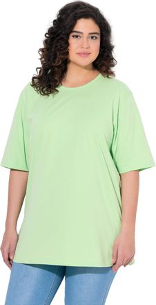 Ulla Popken Damen T, Rundhalsausschnitt, Relaxed, Halbarm Shirt, gr&uuml;n, 66/68 DE