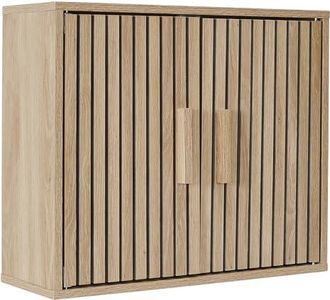 The Home Deco Factory HD0221 Armoire Murale Klaus - Collection Natural Crush - Con&ccedil;u pour Salle de Bain - Mobilier Pratique - Dimensions 60 x 50 x 20 cm - Couleur Marron