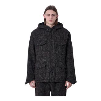 Engineered Garments Homme, Vestes, Brun, Taille: S Veste &agrave; capuche en laine avec poches