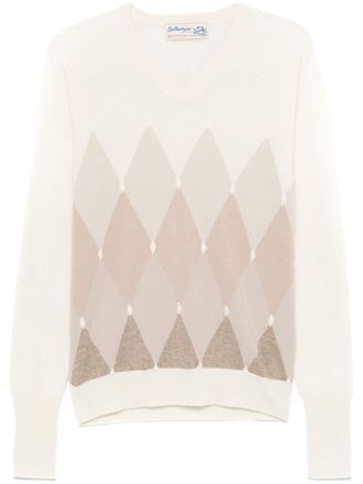 Ballantyne Pullover mit Rautenmuster - Nude