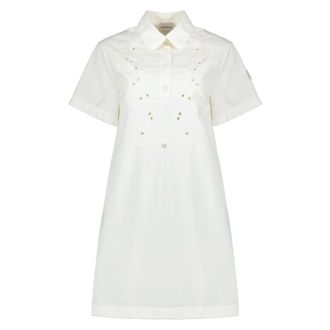 Moncler Embroidered Shirt Dress - - Dresses - Damen - Wei&szlig; - XS