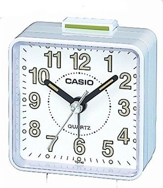 Casio TQ-140-7EF Réveil Quartz Analogique Alarme, Blanc