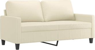 vidaXL 2-Sitzer-Sofa Creme 140 cm Kunstleder - Vidaxl