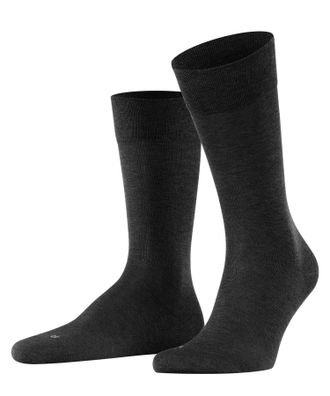 Falke Herren Socken Sensitive Malaga, Fil d´Écosse Baumwolle, 1 Paar, Grau (Anthracite Melange 3190), 47-50