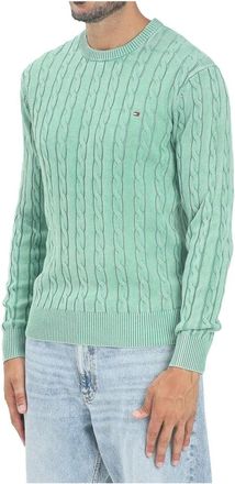 Tommy Hilfiger Homme, Pulls, Bleu, Taille: XL Pull Col Rond Trecce Girocollo