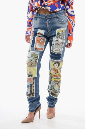 Dsquared2 Jeans BOOP TALES 642 Fit mit All-Over-Patch 16cm Dsquared2