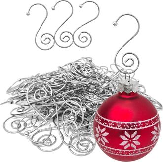 Com-Four 100x Kugelaufhänger für Weihnachtsbaumschmuck - Aufhänger für Christbaumkugeln - Perfekt für Weihnachtskugeln