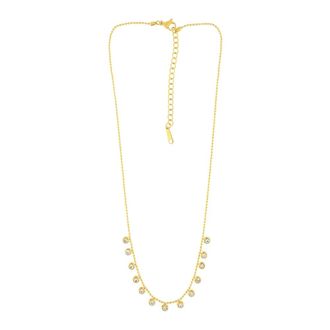 Dansk Copenhagen Joy Waterproof Short CZ Multi Crystal Necklace - Femme - Accessoires - Jaune - Taille: ONE Size