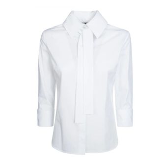 Elisabetta Franchi Femme, Blouses et Chemises, Blanc, Taille: 38 FR Chemises