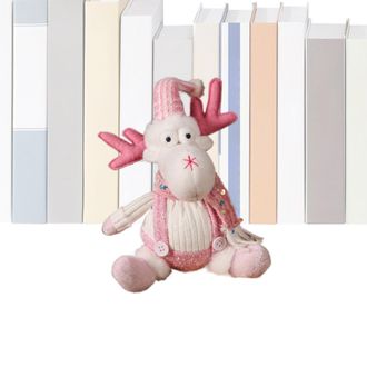 Generico Realistische Weihnachtsmann-Figur - Christmas Man | rosa Figur als | Luxus-Weihnachtspuppe als Trailer | f&uuml;r Fensterbank, Tisch, Garten, Bauernhof, Ka