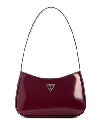 Guess Damen Arnela Top Zip Shoulder Bag Umh&auml;ngetasche, Burgunder