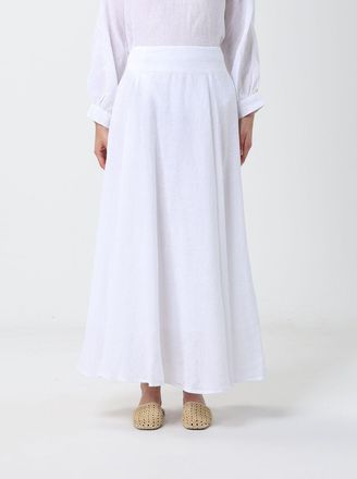 120% Lino Jupe Femme couleur Blanc