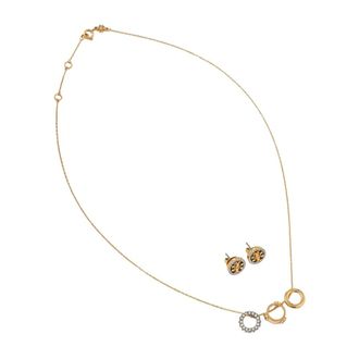 Tory Burch Icon Pave Halskette und Ohrring-Set - - Accessories - Damen - Mehrfarbig - ONE SIZE