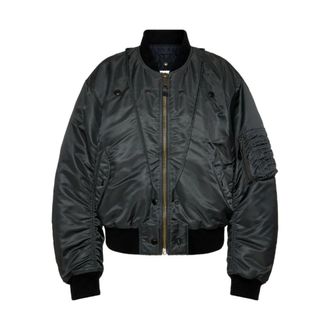 Maison Margiela Veste Bombe en Nylon - Femme - Vestes - Vert - Taille: 36 FR