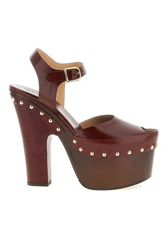 Chlo&eacute; Mules - Rouge Brun