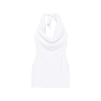 Frankies Bikinis Kleid mit schulterfreiem Ausschnitt und R&uuml;ckenschn&uuml;rung - - Dresses - Damen - Wei&szlig; - S