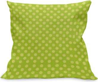 Abakuhaus Blumen Kissenbezug, Monochromatische Symmetrical Illustration mit Little Round Garten Artikel, Kissenhülle mit Reißverschluss Beidseitiger Druck, 40 x