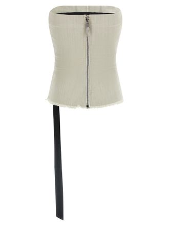 Rick Owens Womens Gray Cotton Tank Tops