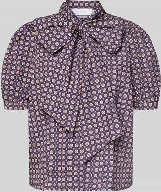 Rich & Royal Regular Fit Schluppenbluse im Allover-Look