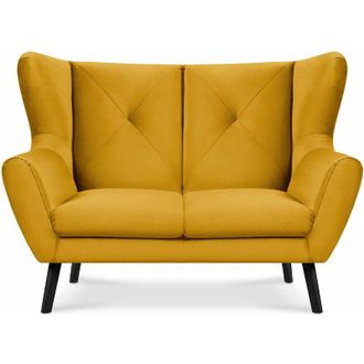 Konsimo MIRO 2-Sitzer-Sofa f&uuml;r das Wohnzimmer, gelb