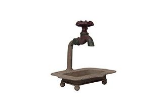 Creative Co-op Creative Co-Op Secret Garden Decorative Iron Soap Holder with Faucet