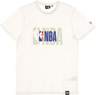 New Era NBA Logo Wei&szlig;es T-Shirt - - Tops - Herren - Wei&szlig; - 2XL