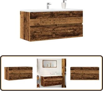vidaXL Waschbeckenschrank Altholz-Optik 100x38,5x45 cm Holzwerkstoff - Vidaxl