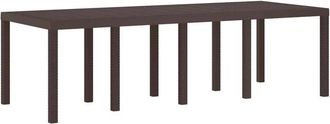 vidaXL Vidaxl - Table de Jardin Marron 250 x 100 x 73 cm polyrotin